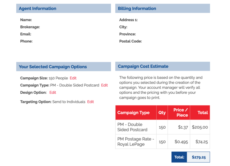 Real Estate Agent Direct Mail: Create a Campaign ⋆ One To One Mailing